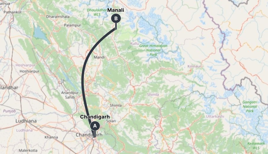 Chandigarh to Manali Cabs from ₹ 3,048 | inDrive.Outstation