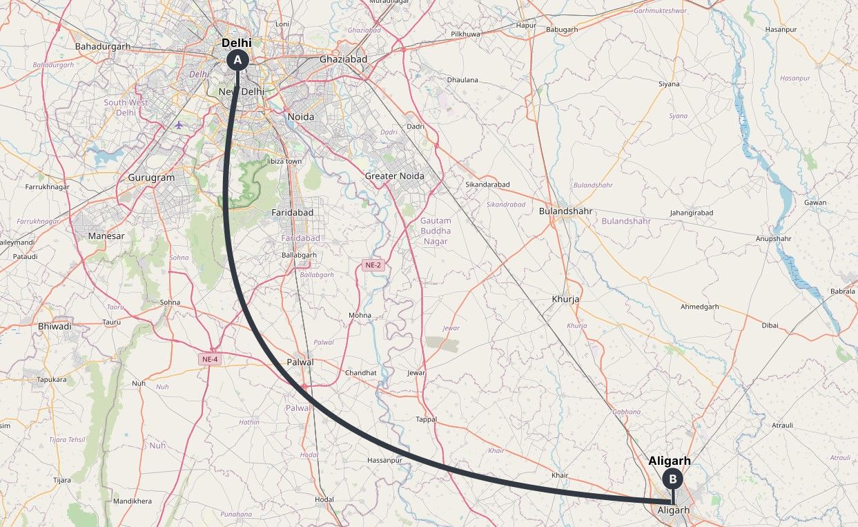 Delhi to Aligarh Cabs from ₹ 3,544 | inDrive.Outstation
