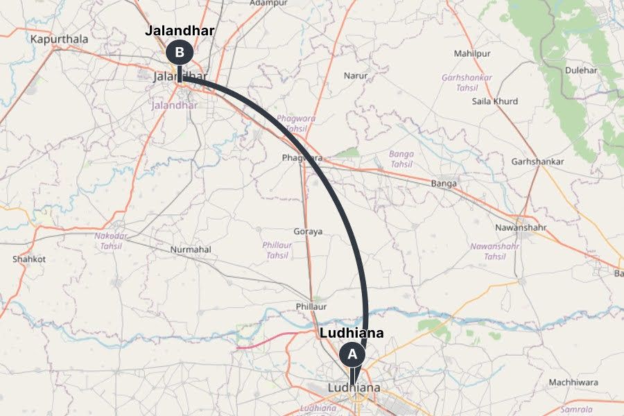 Ludhiana to Jalandhar Cabs from ₹ 728 | inDrive.Outstation