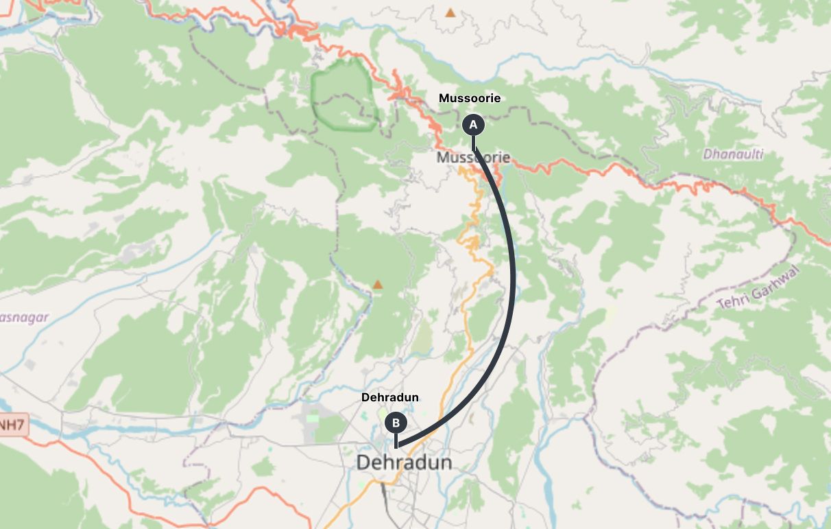 Mussoorie to Dehradun Cab Booking – Ride at Your Fare