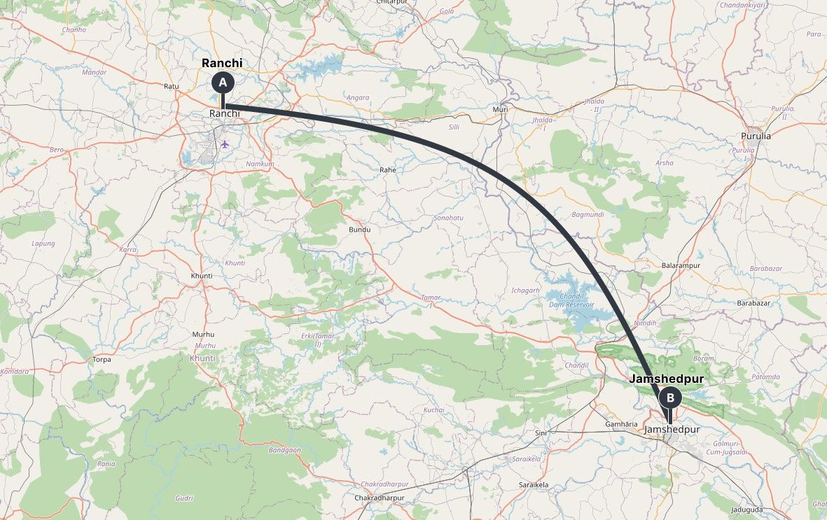 Ranchi to Jamshedpur Cabs at Your Fare